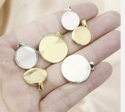 925 Sterling Solid Silver Round Blank 5mm to 20mm DIY Breastmilk/Keeps ...